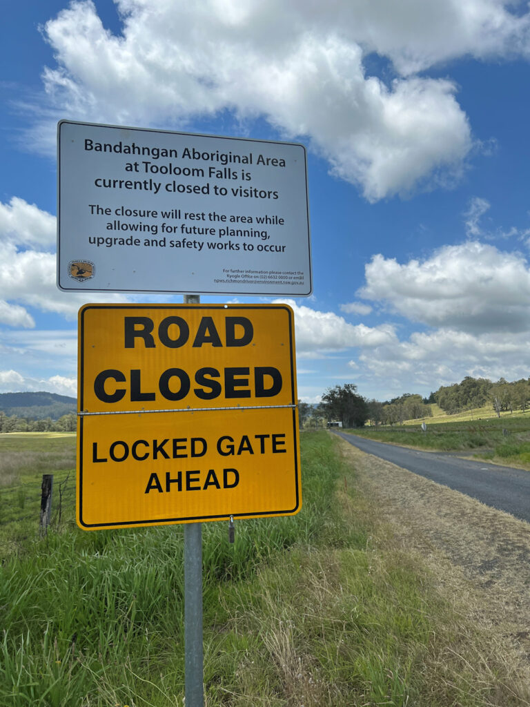Tooloom Falls at Bandahngan Aboriginal Area is still closed - Camps ...