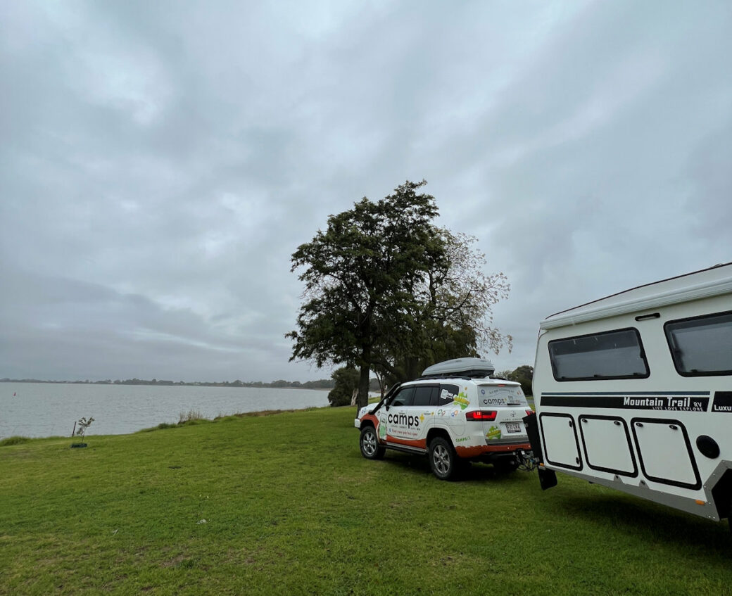 Camp near the Flying Boats at Lake Boga, Victoria - Camps Australia Wide