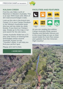 GO RV FREEDOM CAMP OF THE MONTH: Kalgan Pool, WA - Camps Australia Wide