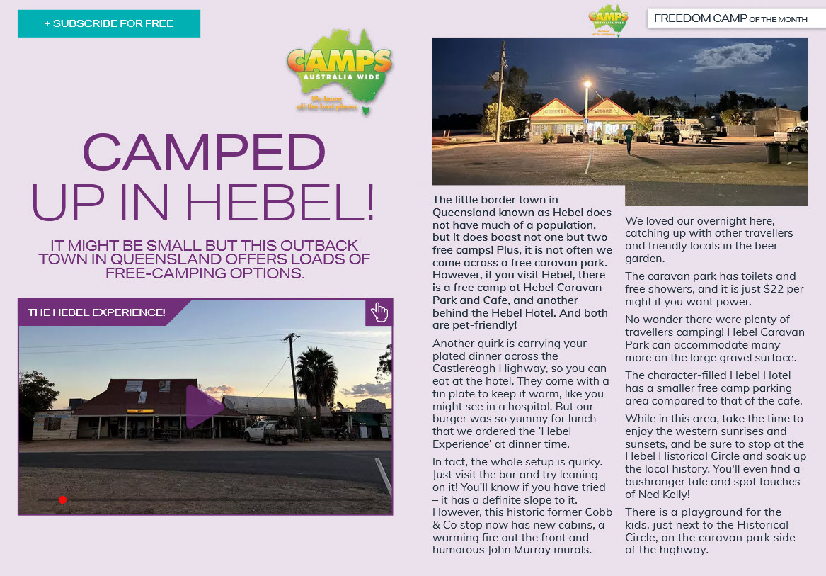 Freedom Camp of the Month: Hebel, QLD - Camps Australia Wide