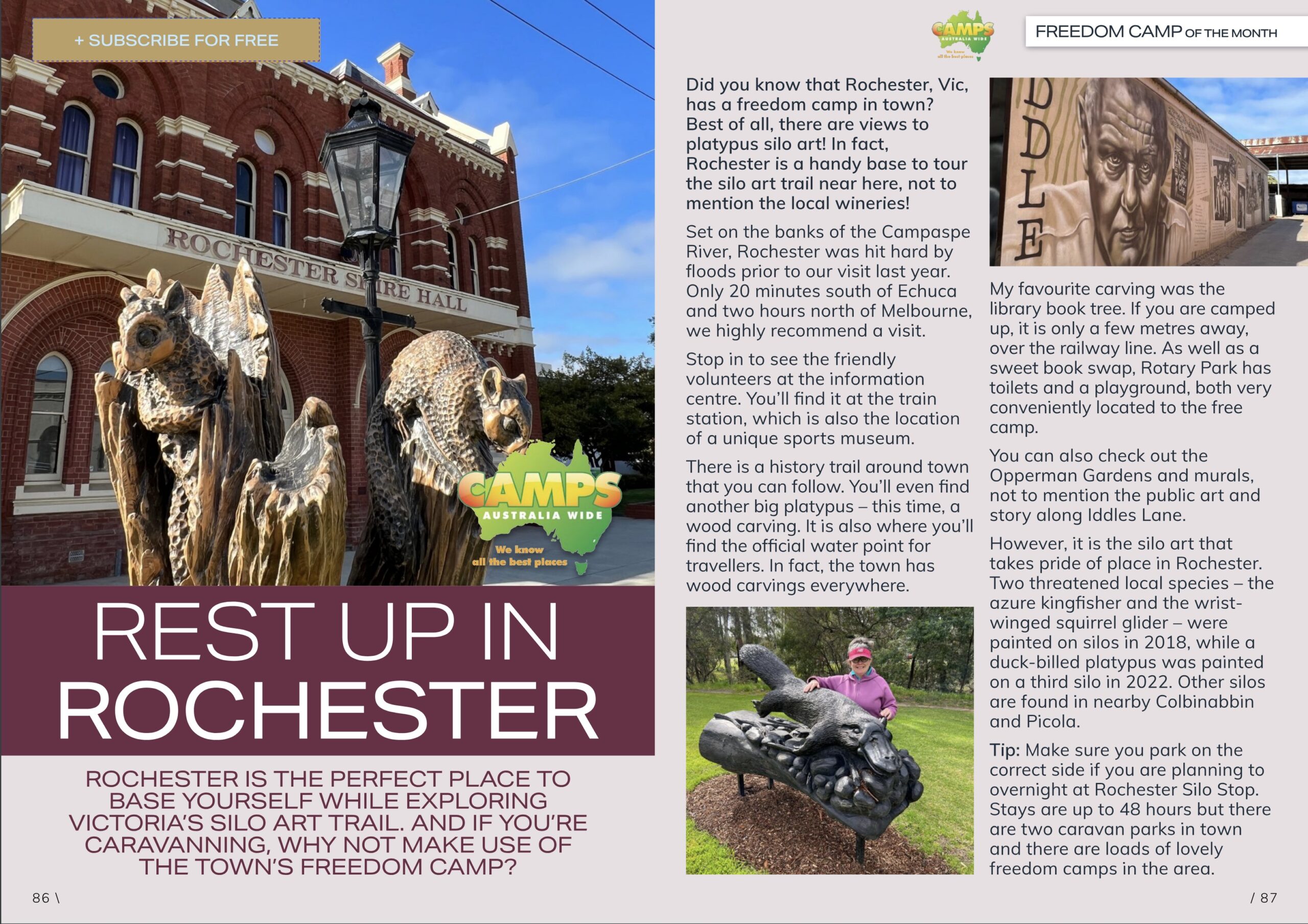 GoRV Freedom Camp of the Month: Silo Art Camp at Rochester, Victoria ...