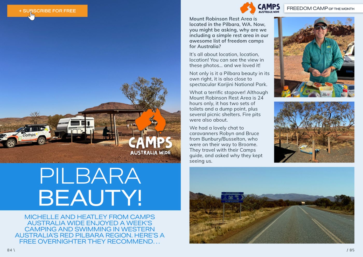 Freedom Camp of the Month: Mount Robinson Rest Area, Western Australia - Camps Australia Wide