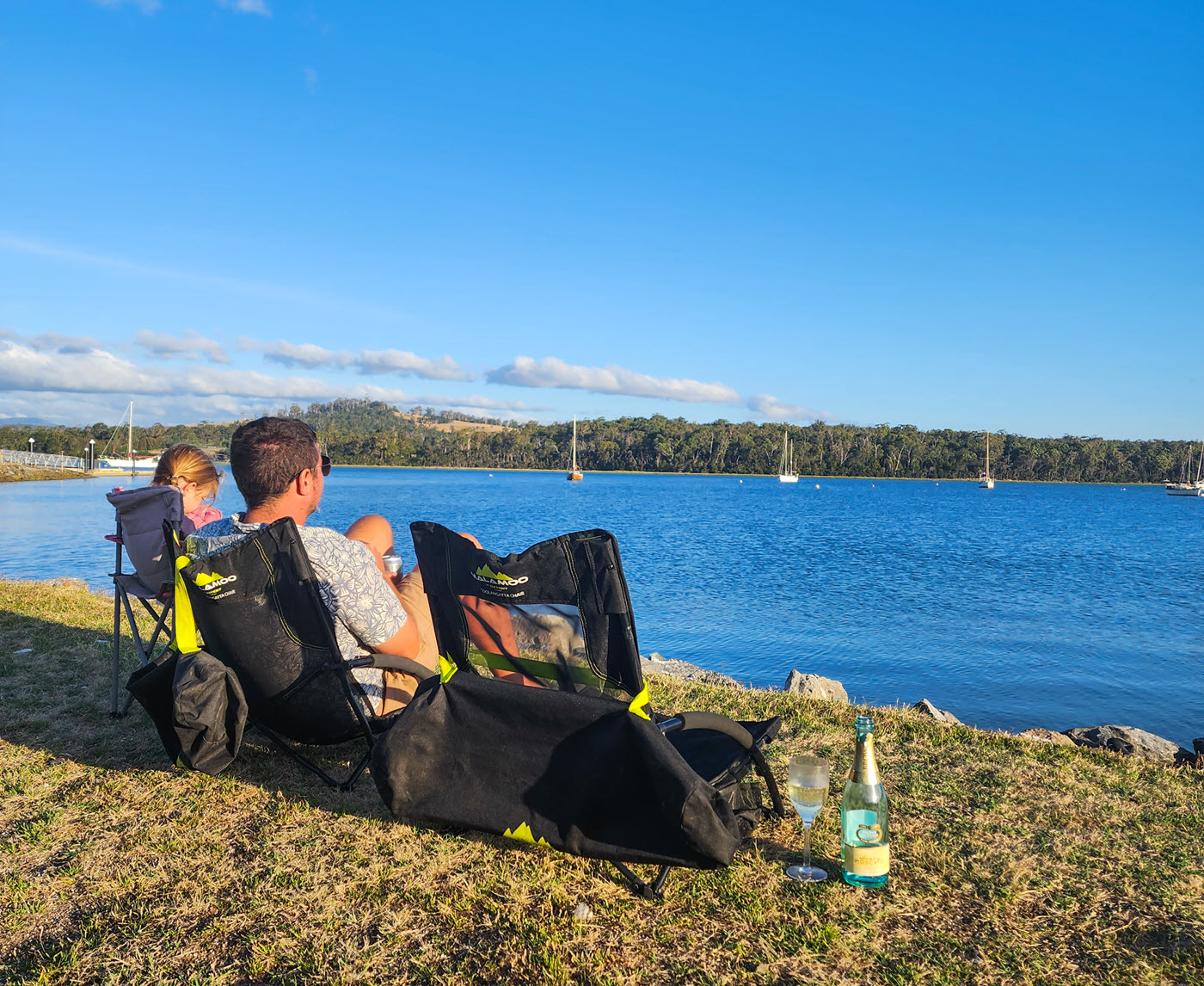 GoRV Freedom Camp of the Month: Rose Bay Park, Gravelly Beach, Tasmania ...
